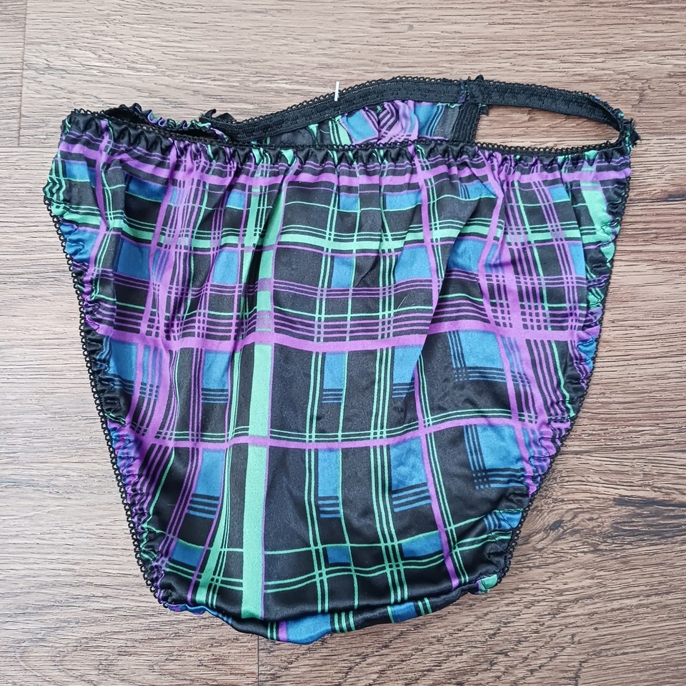 Vintage Van Dale String Charmeuse Bikini Plaid Panties Size 5 | eBay