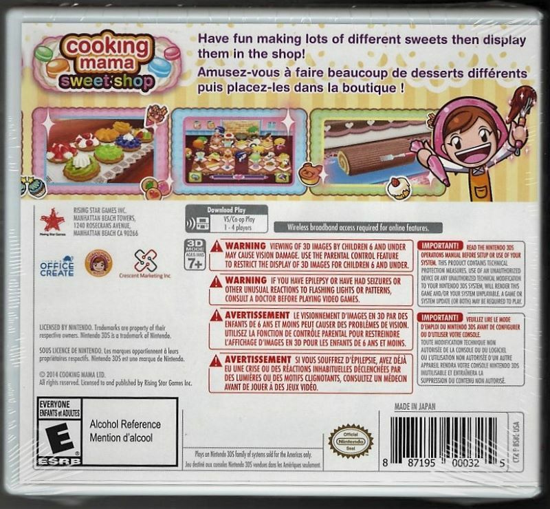 Cooking Mama: Sweet Shop 3DS (Brand New Factory Sealed US Version ...