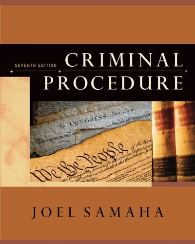 CRIMINAL PROCEDURE By Joel Samaha - Hardcover **Mint Condition ...