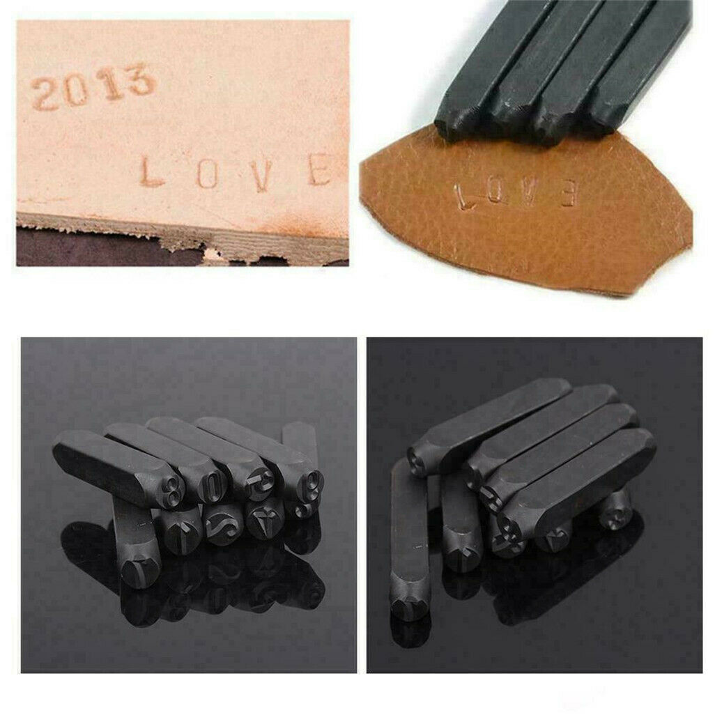 36X Number & Letter Metal PUNCH SET Imprinting Stamping for Plastic ...