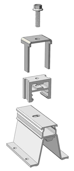4 or 10 MageBracket CL Rail-less Solar Panel Mounting Kits Corrugated ...