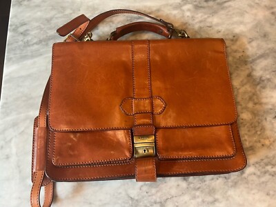 Vintage Larella Brown Leather Handbag/Briefcase | eBay