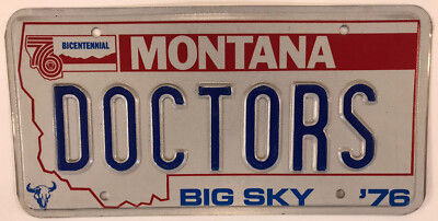 Vanity DOCTORS license plate Medical M.D. Physician Doctorate Medicine ...