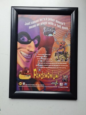 Pandemonium Sega Saturn Playstation Ps1 FRAMED ADVERT GAME POSTER A4 ...