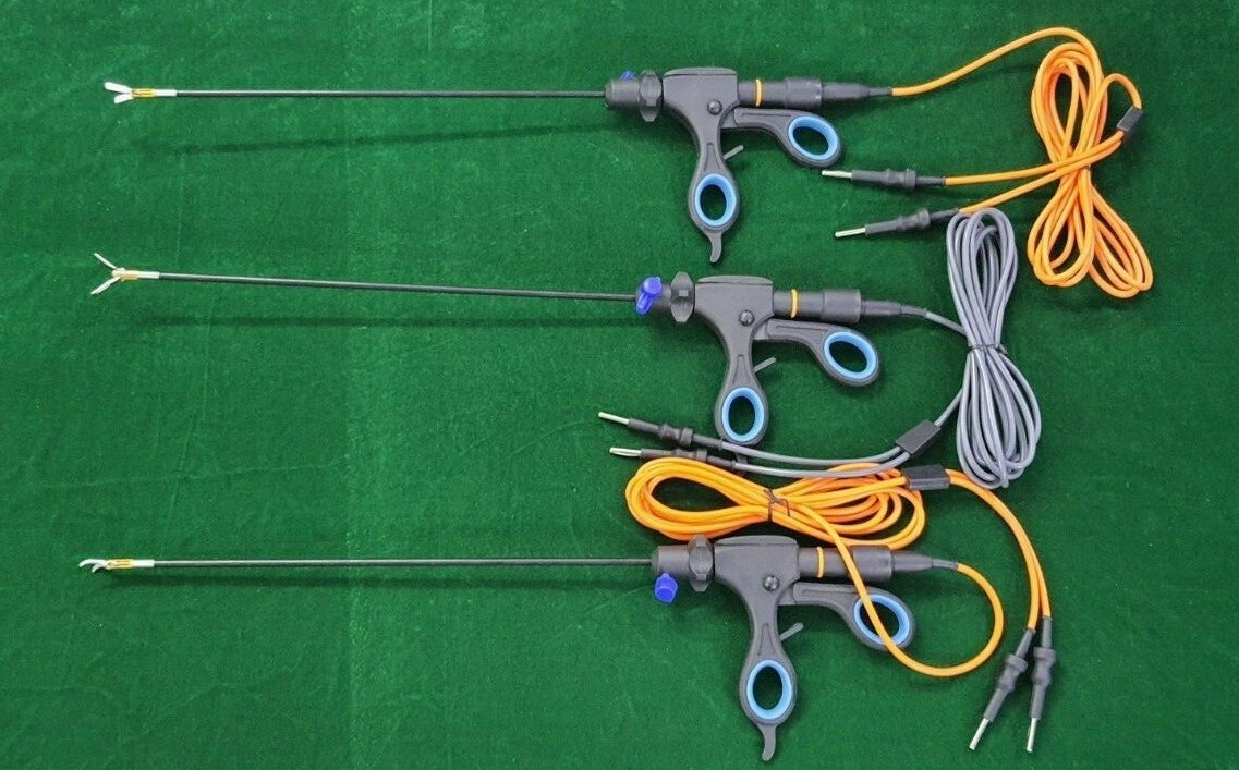3pc Laparoscopic Bipolar Maryland/Roby/Fenetrated with Cable 5x330mm ...