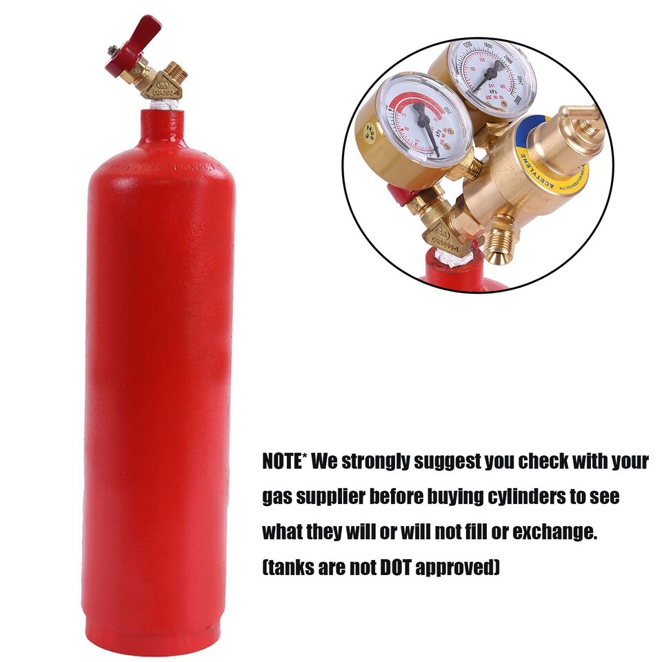 HVAC Portable Oxygen Acetylene Welding Cutting Torch Kit w/ Carrying ...