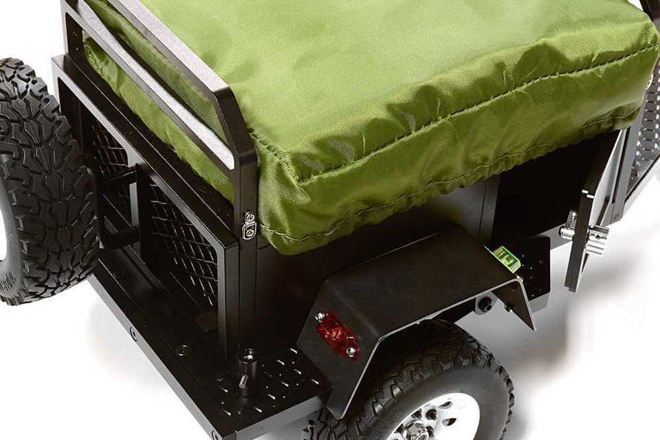 Alloy Realistic Model Camping Trailer w/Roof Top Tent for 1/10 RC ...