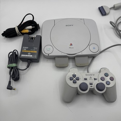 Sony PlayStation PS1 Slim Console W/Controller & Memory Cards. Read ...