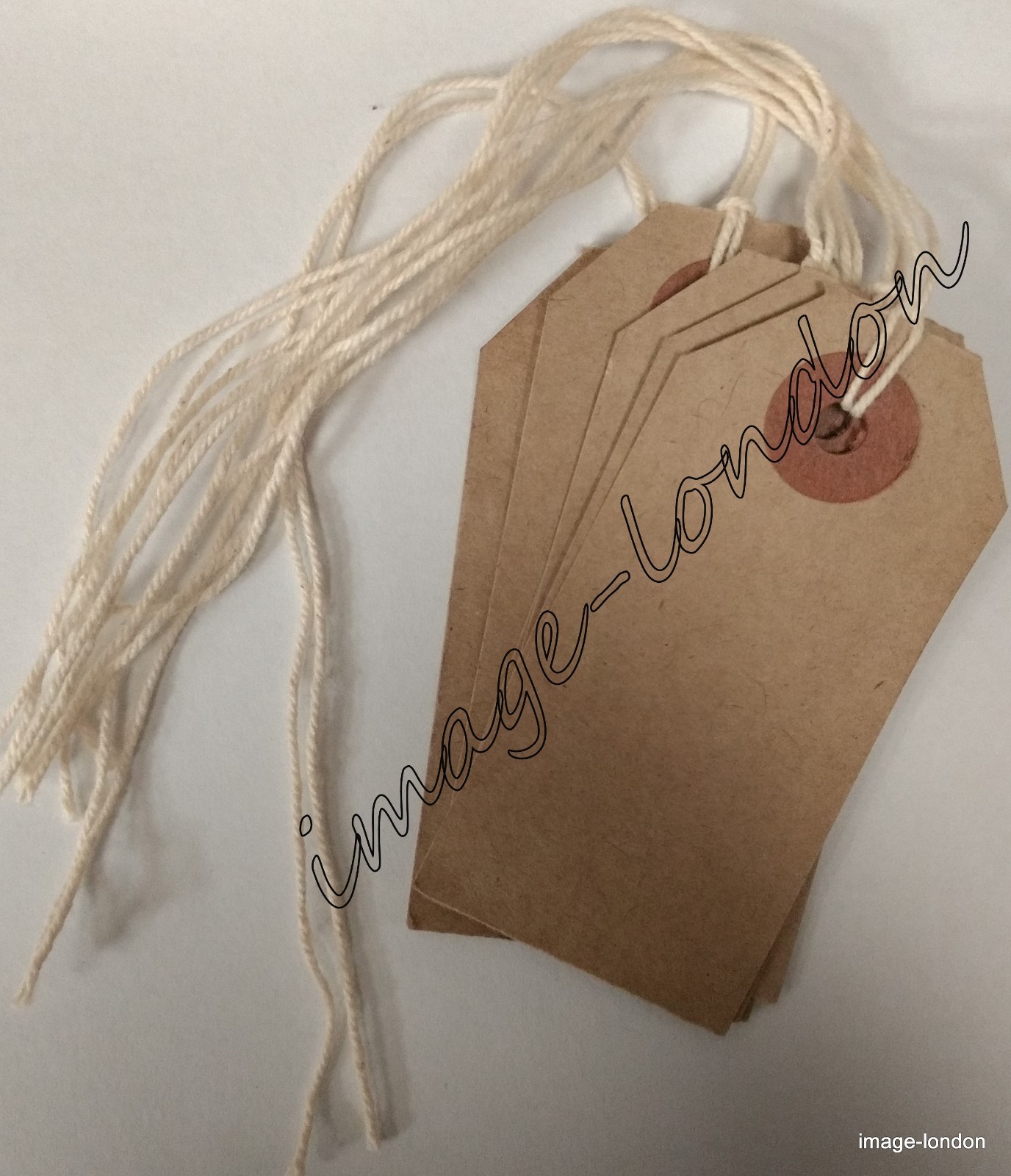 Manila Brown Buff Strung Tie On Tags Labels Retail Luggage tags with ...
