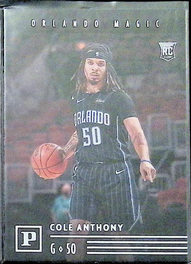 2020-21 Panini Chronicles Teal #122 Cole Anthony Panini Orlando Magic ...
