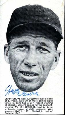 Lefty Grove HOF Authentic Signed Auto Autographed Appox 3x5 Photo ...