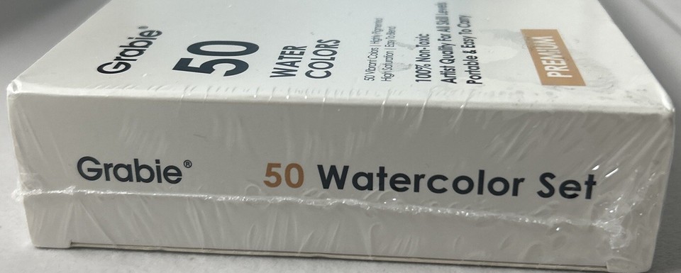 New Grabie Premium Watercolor Paint Set 50 Colors. Paint Brush Tools ...