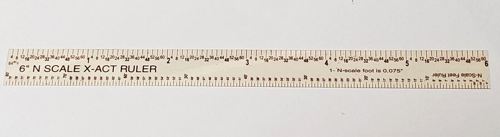 N Scale Clear Flexible Comparator Ruler Sepia Legends 6" x 1/2" inch ...