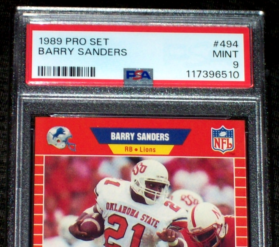 1989 Barry Sanders rookie #494 Pro Set PSA 9 Detroit Lions | eBay
