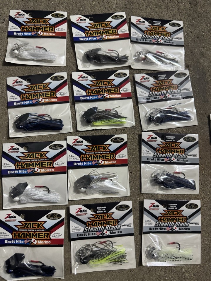 Z-Man Chatterbait Jackhammer, Stealth Blade, Evergreen, Lot Of 18!!!! | eBay