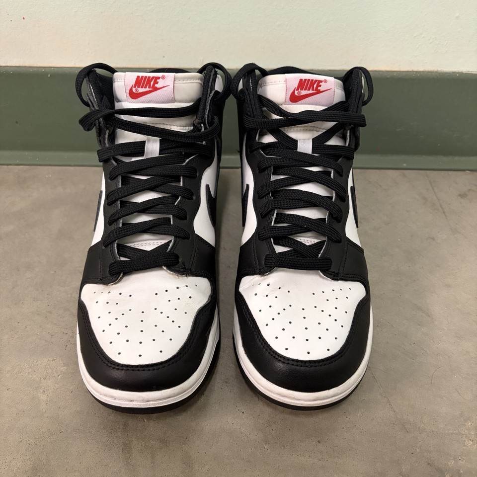 Nike Dunk High Black and White Mens 8.5 Panda | eBay