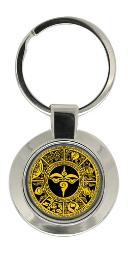 Ashtamangala 8 Auspicious Buddhist Symbols Key Ring | eBay