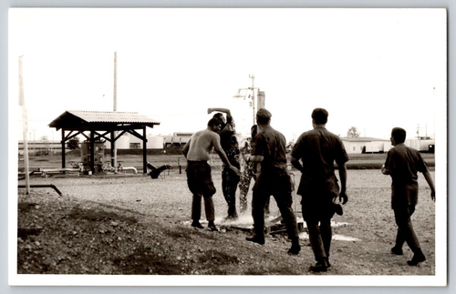 Photograph Vietnam During Vietnam War Soldiers USAF Outdoor Shower Soap ...