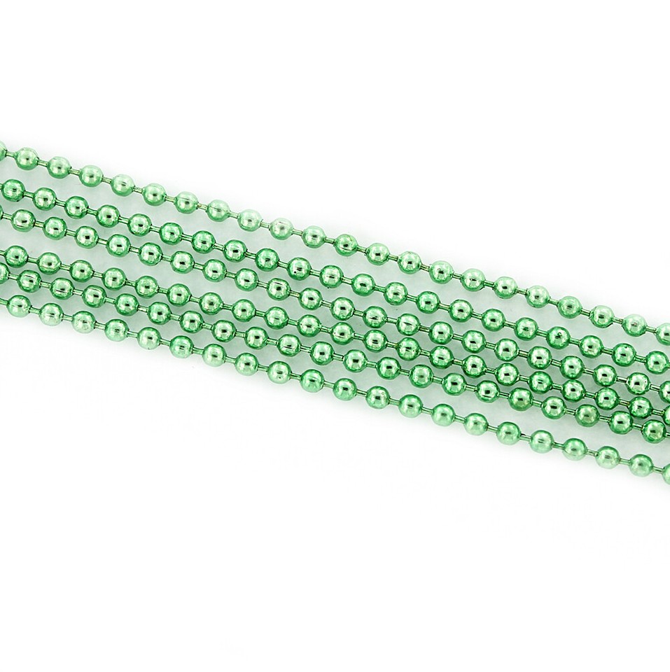 2 Ball Chain Necklaces Metallic Green 28" Great Quality - C11 | eBay