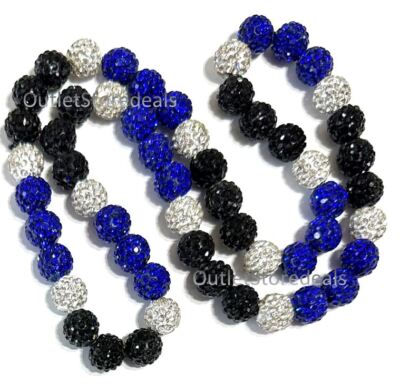 Iced Rhinestone Crystal Beaded Baseball Drip Necklace Elly De La Cruz ...