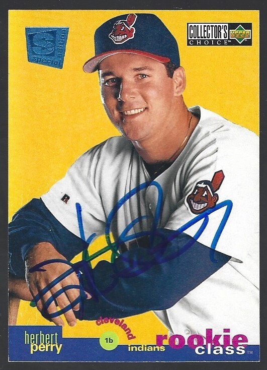 1995 Upper Deck Collector's Choice SE #15 Herbert Perry IP autograph ...
