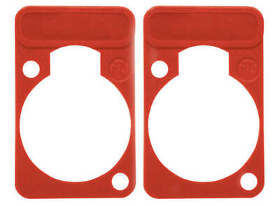 2 Pack Neutrik DSS-2-Red D-Series Lettering & ID Plate for XLR Panel ...