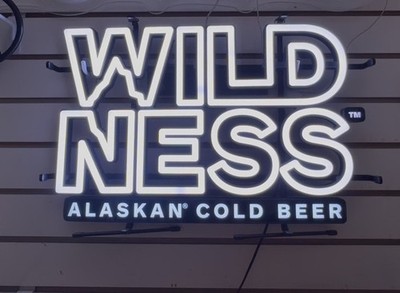 Wildness Cold Beer Led Sign 20" wide by 14" tall in all white | eBay
