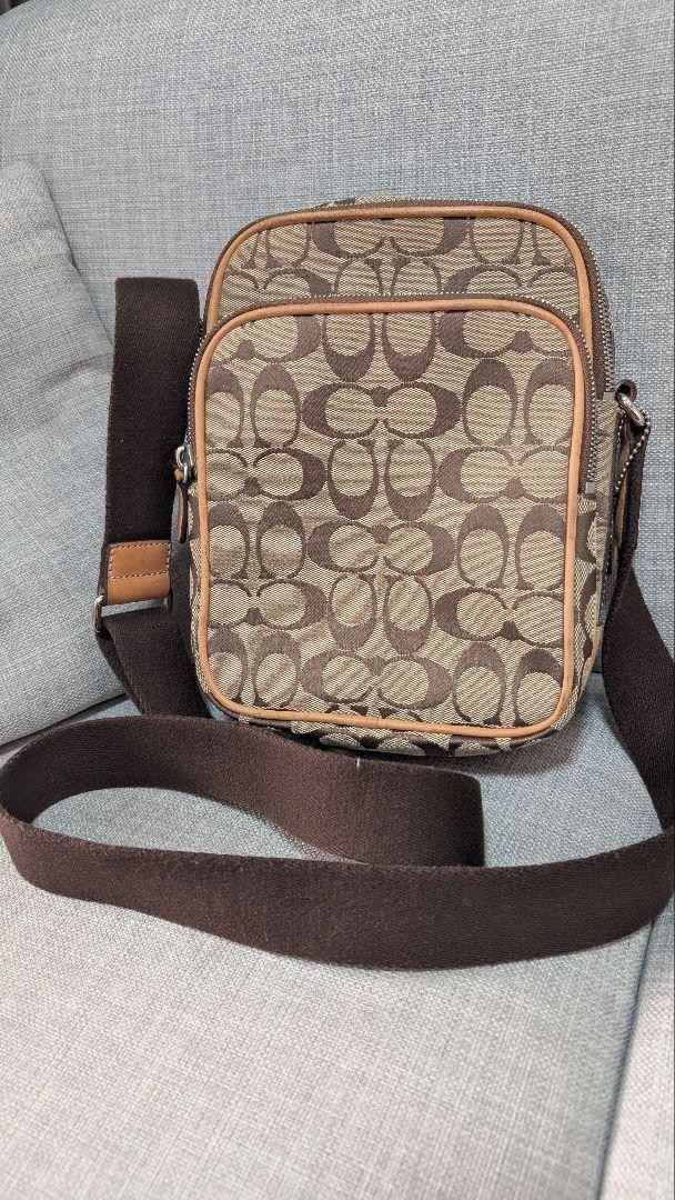 COACH Shoulder Bag Logo Pattern - Gem