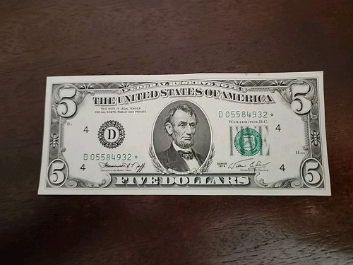 Very rare $5 "Star Note". Near Uncirculated 1974 Five Dollar Star FR ...