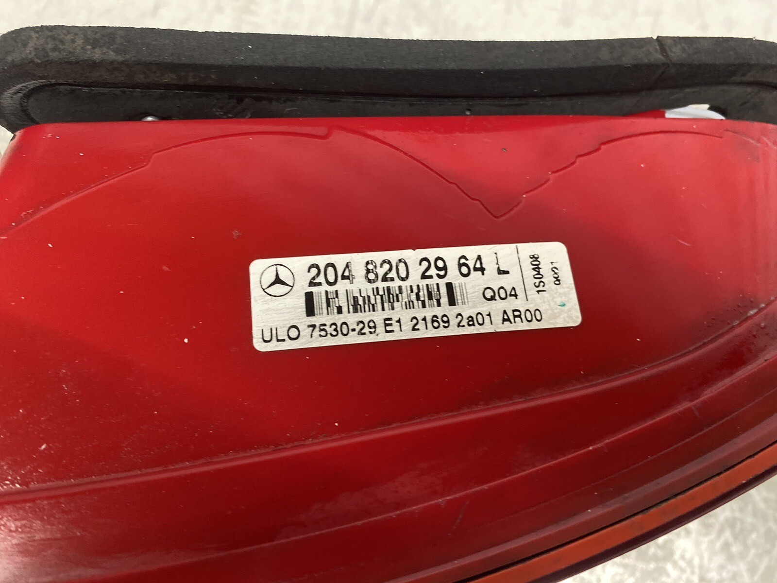 MERCEDES BENZ C CLASS W204 2008 TAIL LIGHT REAR LEFT PASSENGER SIDE ...
