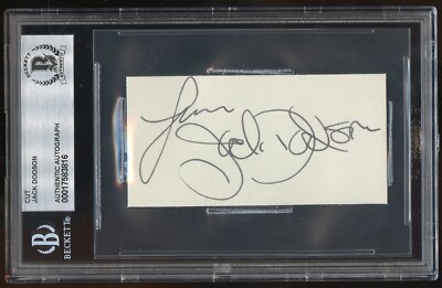 Jack Dodson d1994 signed autograph 1x4 cut Actor The Andy Griffith Show ...