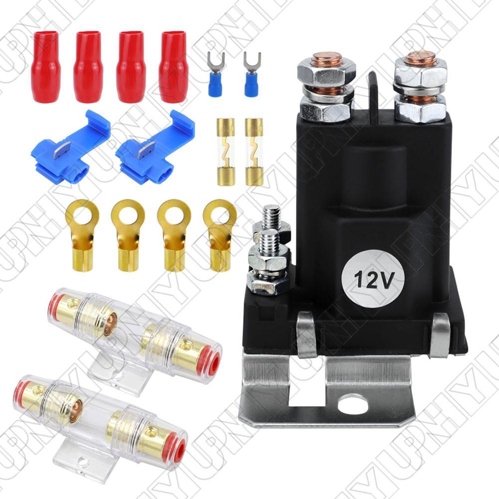 12V 500A Dual Battery Solenoid Relay Battery Isolator with 100A Fuse ...
