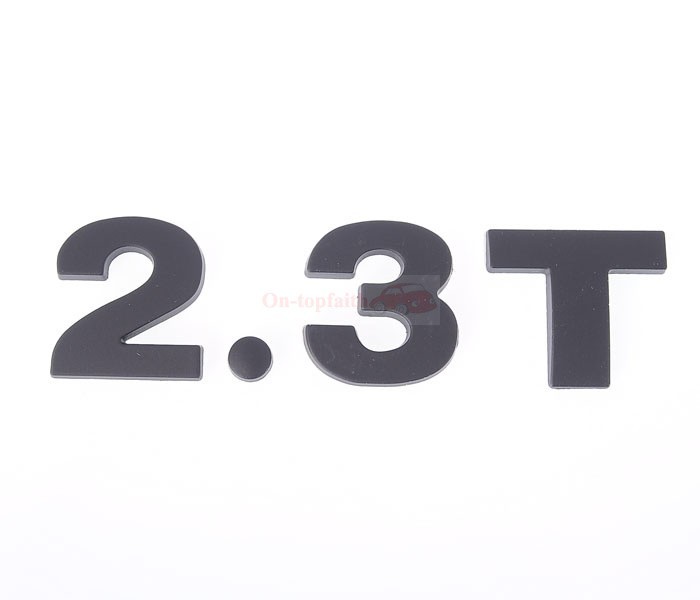 2.3T 2.3 T 3.2T 3.2 T Black Turbo Engine Metal Rear Trunk Emblem Badge ...