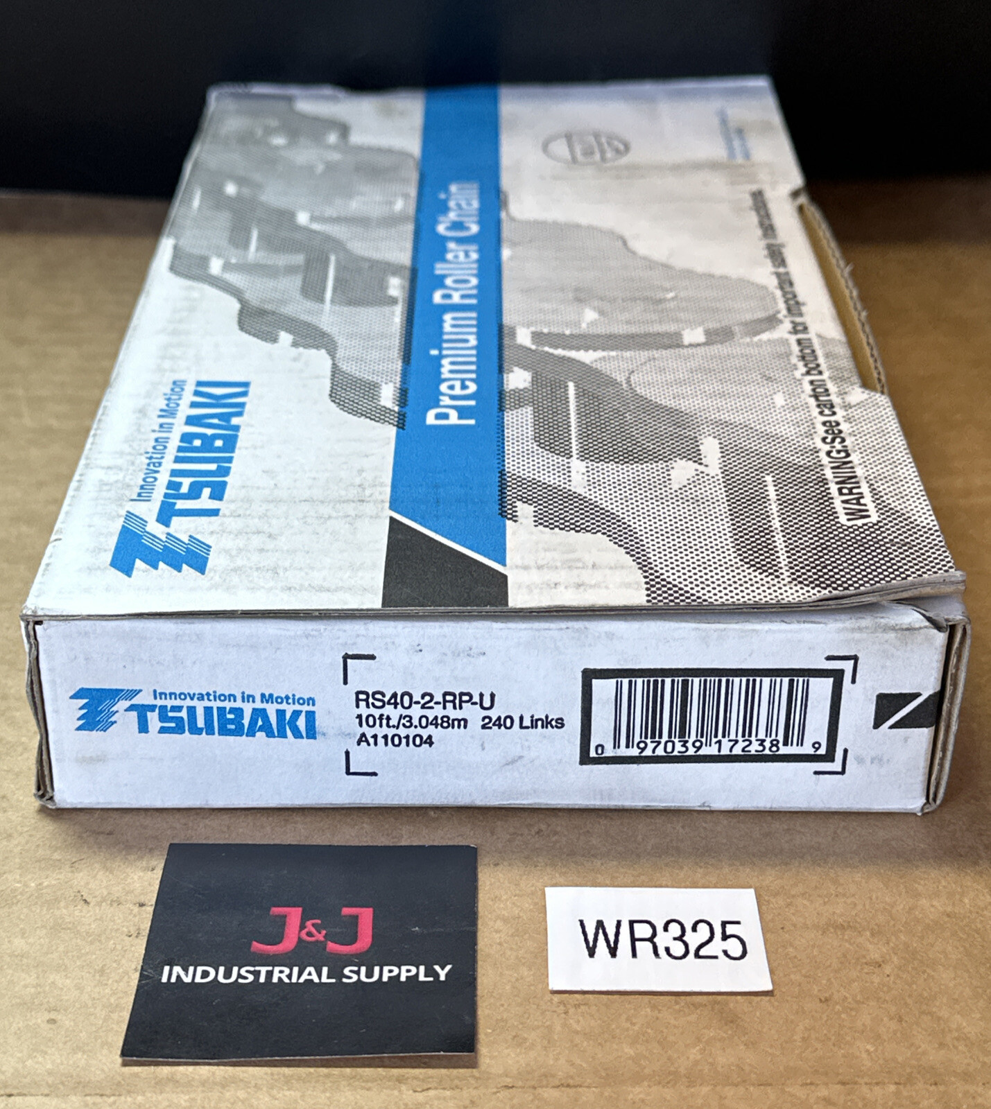 NEW IN BOX- Tsubaki RS40-2-RP-U Double Strand Roller Chain 10ft 240 ...
