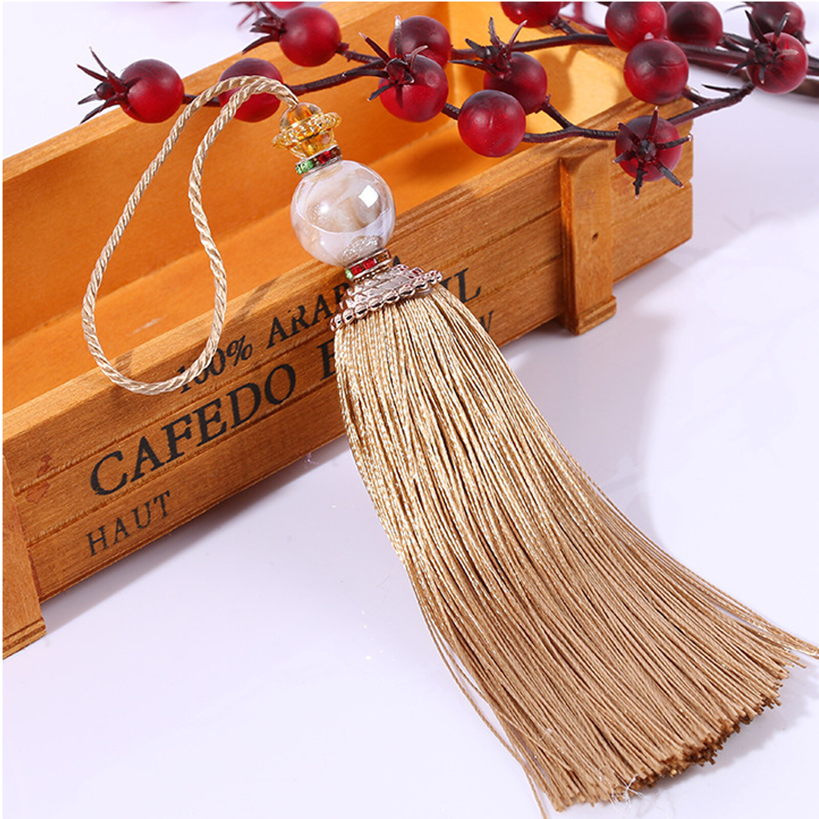 Large Decorative Key Tassel / Cushion Tassel with Acrylic Beaded size ...