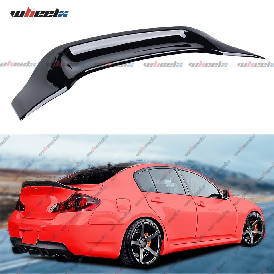 For 09-13 Infiniti G37 Sedan R Style Gloss Black Highkick Duckbill ...