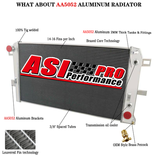 3-Row Radiator Fits 2001-2005 Chevy Silverado HD 6.6L Duramax LB7 2500 ...