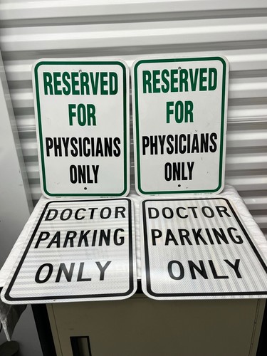 Reserved for Doctor Heavy-Gauge Aluminum Rust Proof Parking Sign LOT OF ...