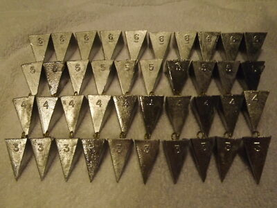 25 (Twenty five) 4 OZ PYRAMID SINKERS LEAD FISHING WEIGHTS FREE ...