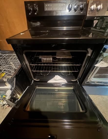 GE GRF500PVBB 30" Black Freestanding 5 Element Electric Range NOB ...