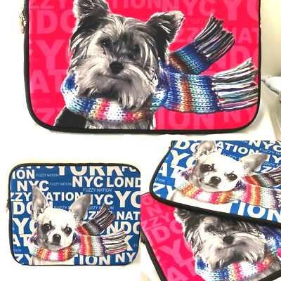 FUZZY NATION Tablet iPad Laptop Case Protective Cover Yorkie Chihuahua ...