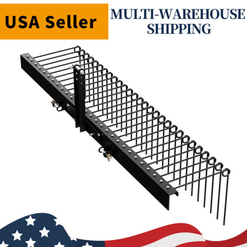 3-Point 72" Pine Straw Landscape Rake for Cat-1 & Cat 0 Tractor High ...