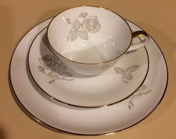 Vintage H & Co Heinrich Rose Trio - Tea Cup Saucer and Plate - Bavaria ...