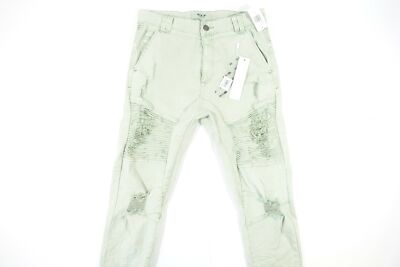 NXP NENA AND PASADENA RIBBED RIPPED CUT KNEE SAGE DESTROYER JOGGER 33 ...