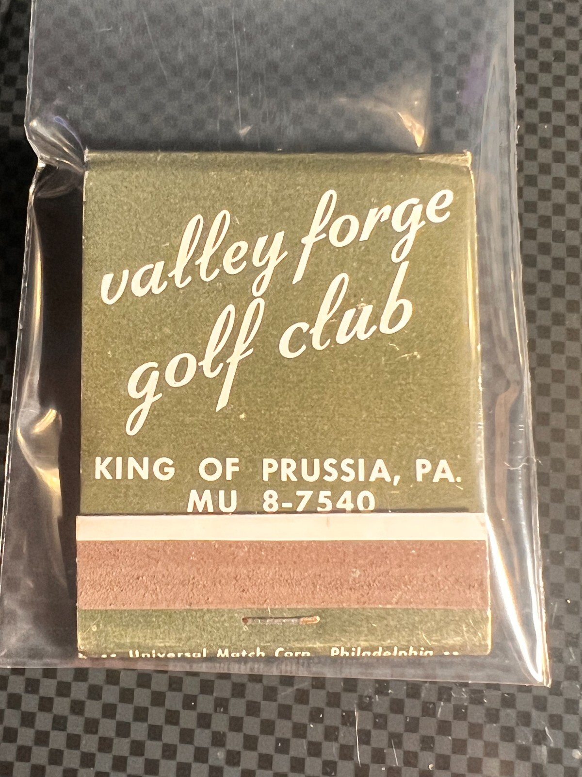 MATCHBOOK - VALLEY FORGE GOLF CLUB - KING OF PRUSSIA, PA - UNSTRUCK! | eBay