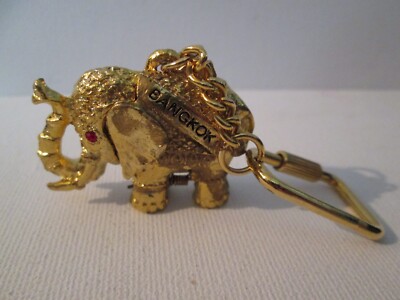 GOLD ELEPHANT KEYCHAIN BANGKOK/THAILAND | eBay