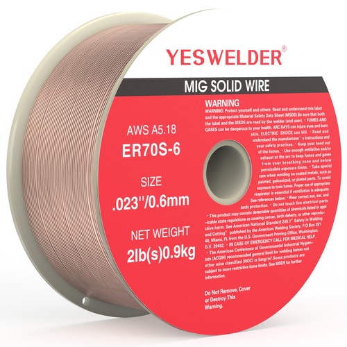 YESWELDER ER70S-6 .023" 2LB Carbon Steel MIG Solid Wire Spool | eBay