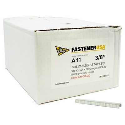 3/8" LEG x 20GA GALV A11/T50 STAPLES 100,000ct | A11-38C20 | eBay