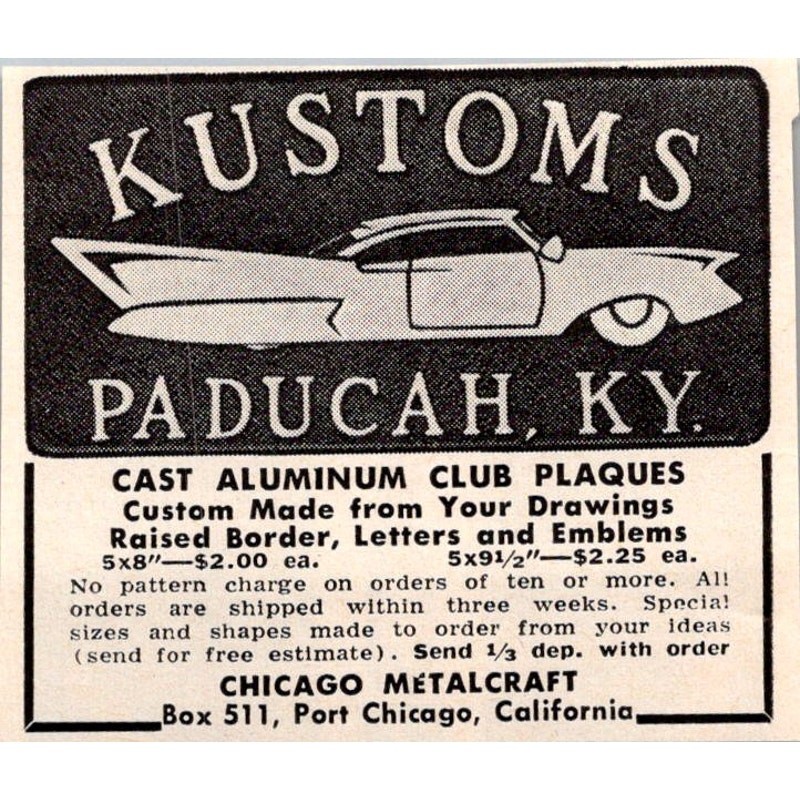 Chicago Metalcraft Cast Aluminum Club Plaques CA 1964 Magazine Ad SAH1 ...