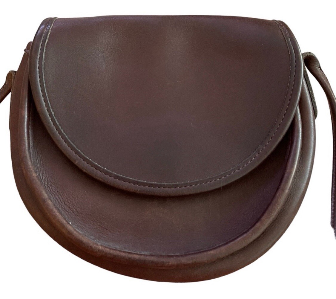 Vintage COACH #9923 Casey Bag Brown Leather Crossbody Handbag Ships ...